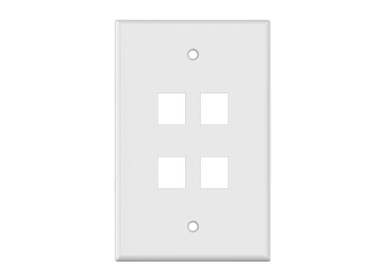 White Keystone MIDSIZE 4 Hole Wall Plate - ZUUM