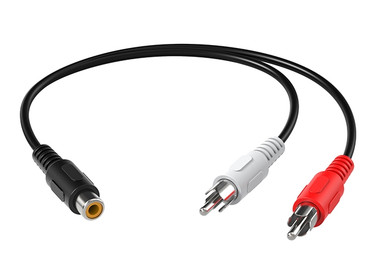 1 RCA Female / 2 RCA Male Y Cable - ZUUM