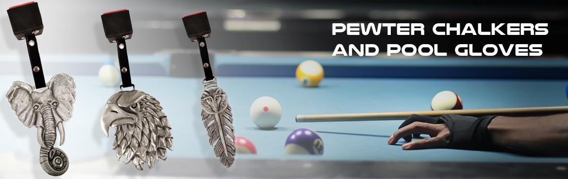 Pewter Chalkers and Pool Gloves - FCI Billiards