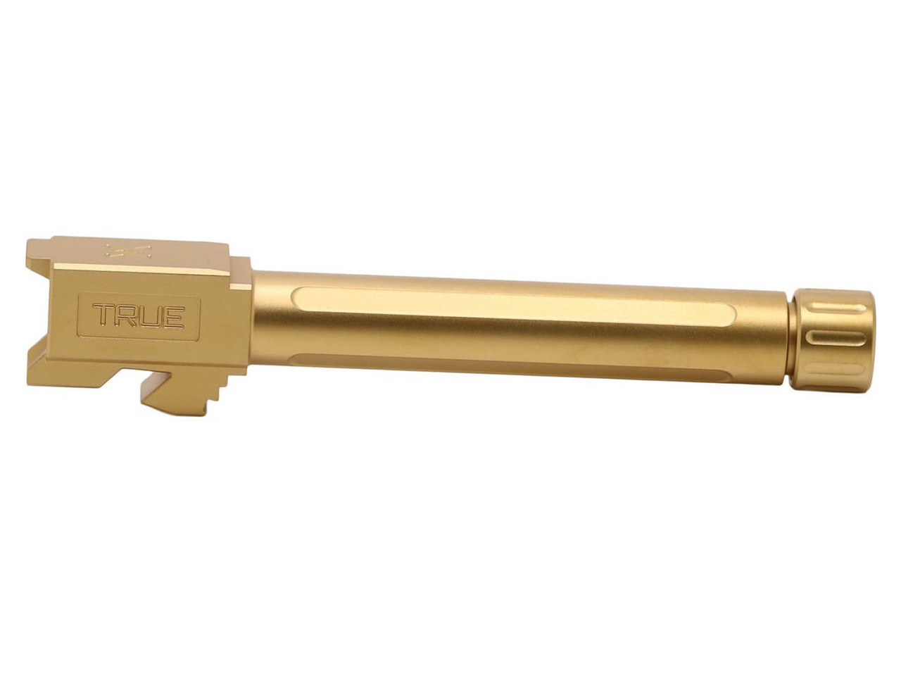 True Precision Threaded Glock 17 Match Grade X-Fluted Barrel Gold