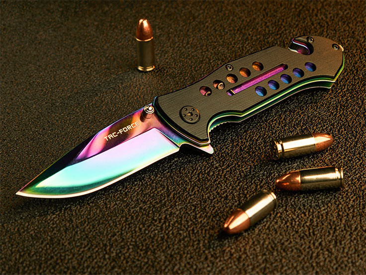 TAC-FORCE TF-509 Spring Assisted Ranbow Blade Folding Knife | Carry Knives
