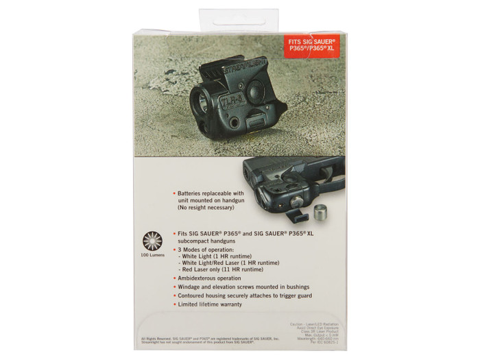 Streamlight TLR-6 Trigger Guard Flashlight and Red Laser for Sig Sauer ...