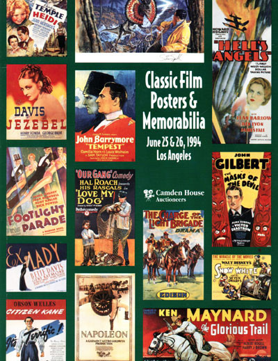 CLASSIC FILM POSTERS & MEMORABILIA (Camden June 1994) - Auction Catalog