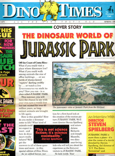DINO TIMES (Spring 1993) - Newspaper Magazine