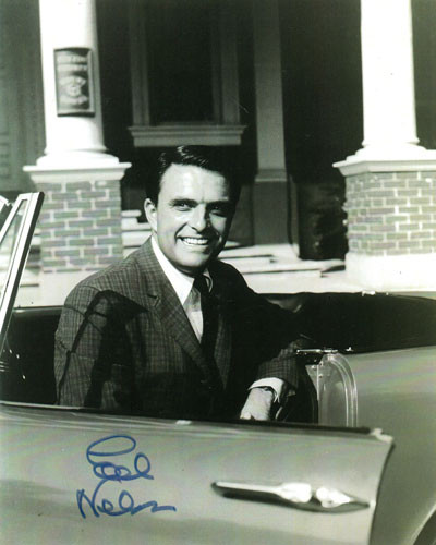 ED NELSON - Publicity Pose at Car - Autographed Photo