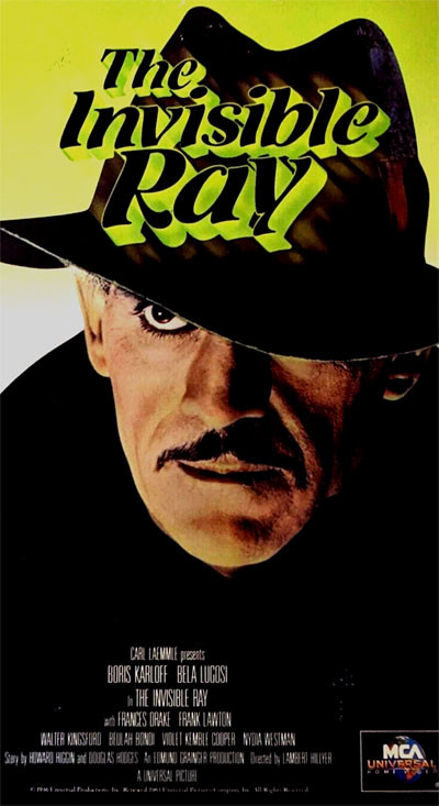 INVISIBLE RAY, THE (1937-Portrait Box Art) - Used VHS