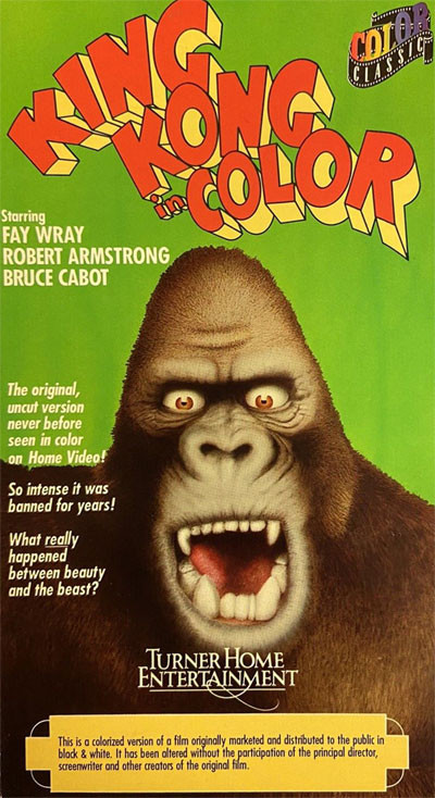 KING KONG (1933/Turner Colorized) - Used VHS