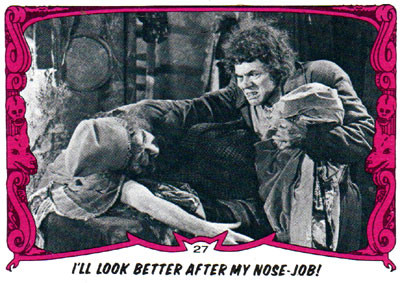 YOU'LL DIE LAUGHING #27 (1980/Lon Chaney Hunchback) - Trading Card