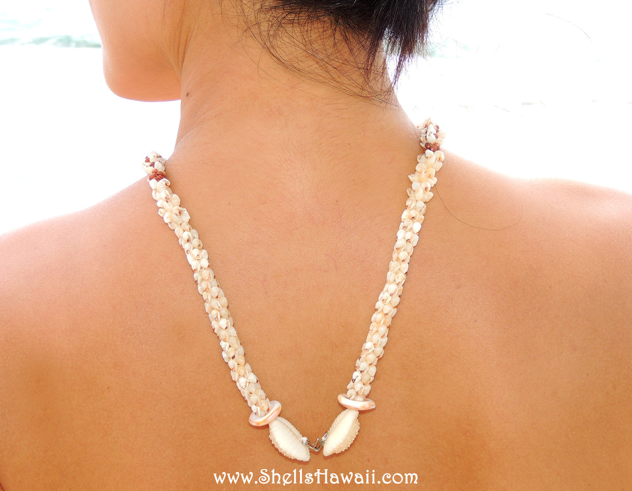 Niihau Momi & Kahelelani Shell Lei - ShellsHawaii.com