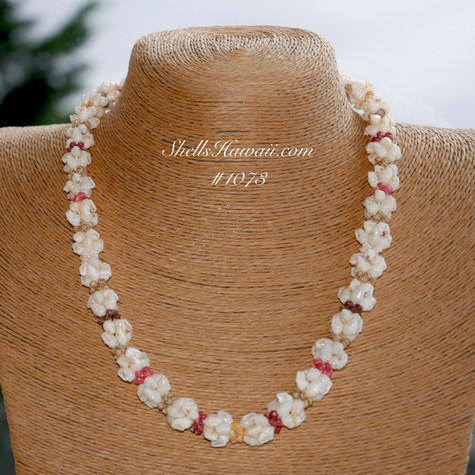 20" Niihau shell lei made of Momi & Kahelelani shells design into crown ...