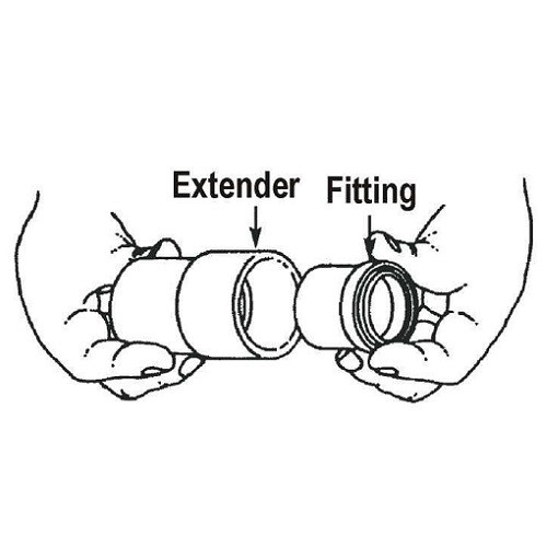 1 1/2" PVC Schedule 40 Fitting Extender Repair Fitting - The Drainage ...