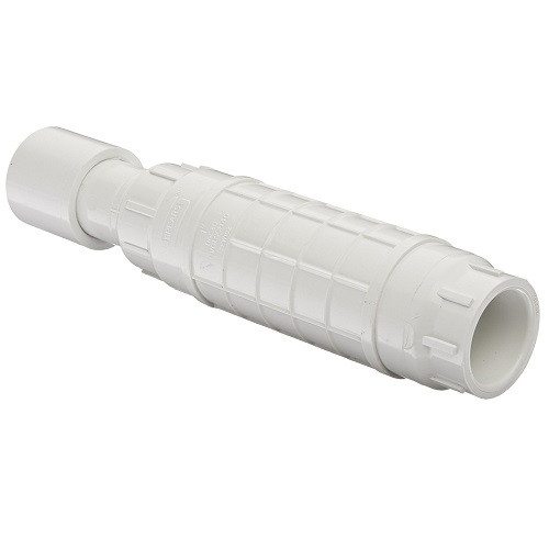 1 1/2" PVC Expansion Repair Coupling (White) (S x S) - The Drainage ...
