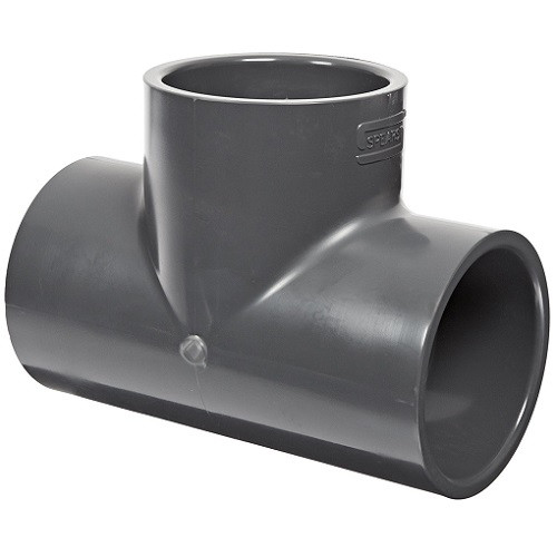 3/8" PVC Schedule 80 Tee (S x S x S) - The Drainage Products Store