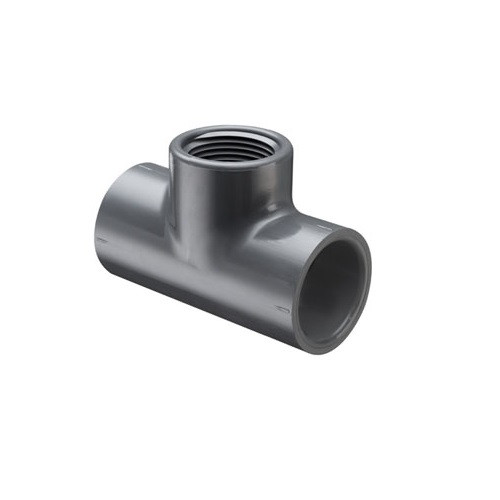 2" PVC Schedule 80 Tee (S x S x FPT) - The Drainage Products Store