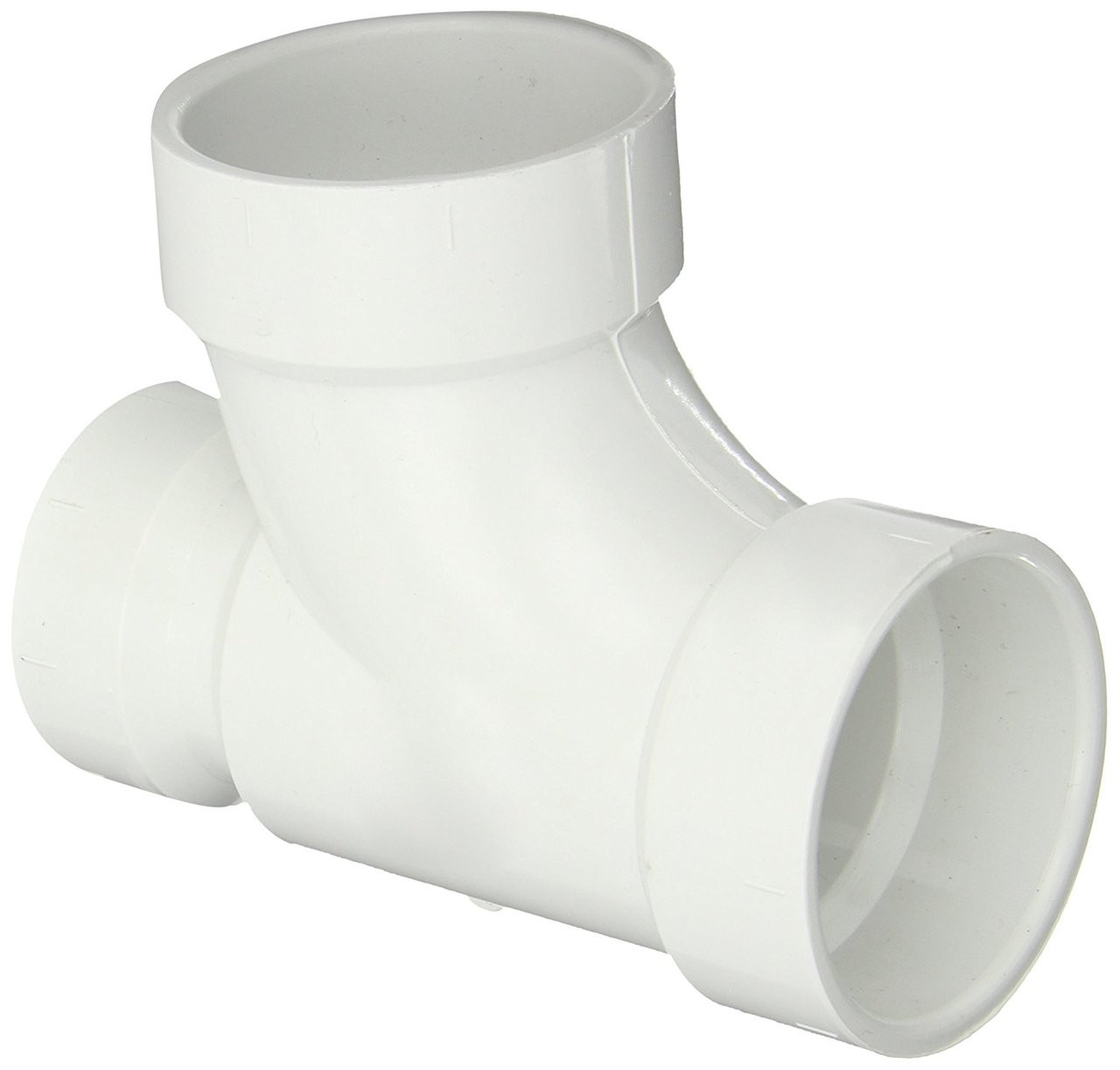 2" x 1 1/2" x 2" PVC DWV Sanitary Tee (S x S x S) - The Drainage ...