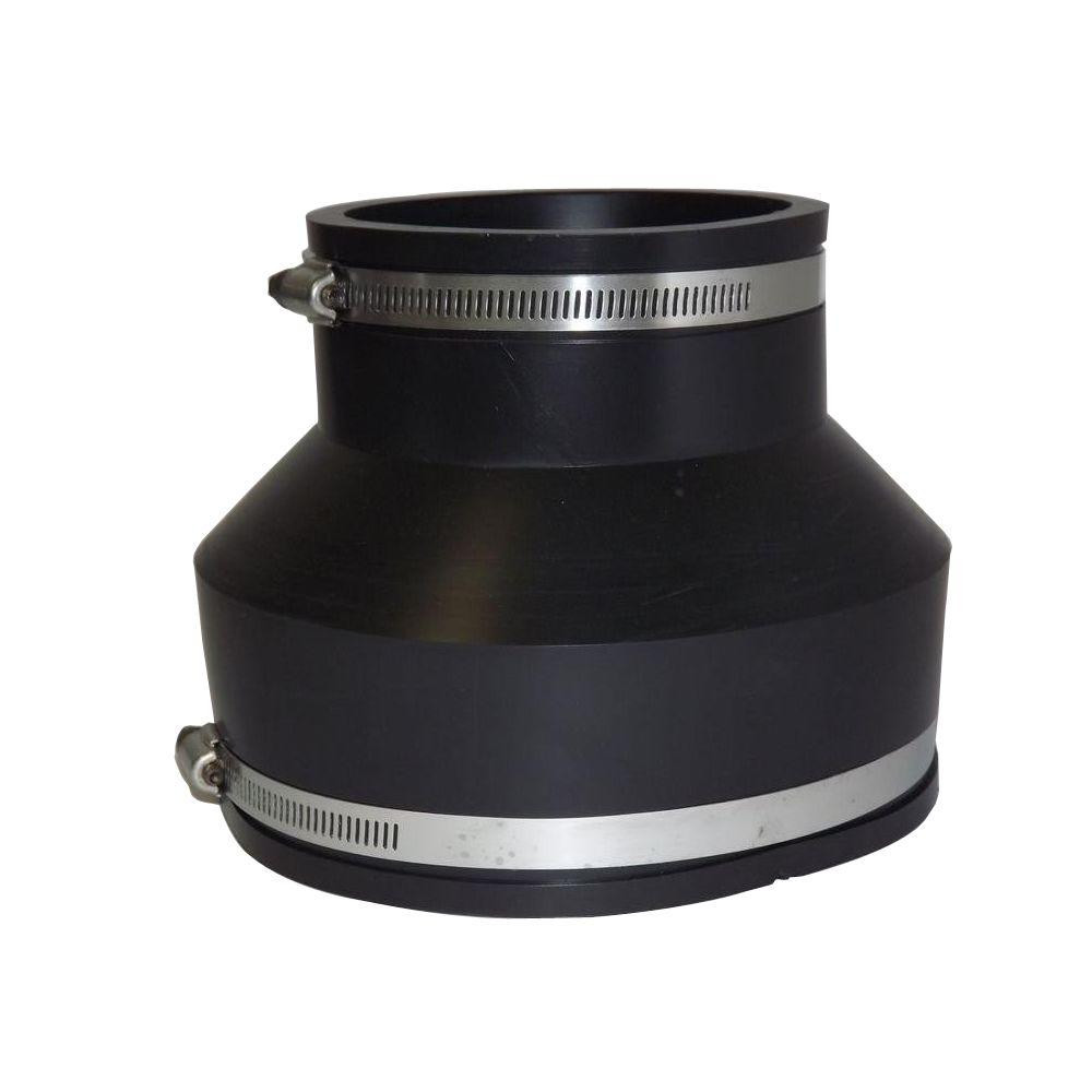 PVC 8" x 6" Flexible Coupling (CI/Plastic x CI/Plastic) - The Drainage ...