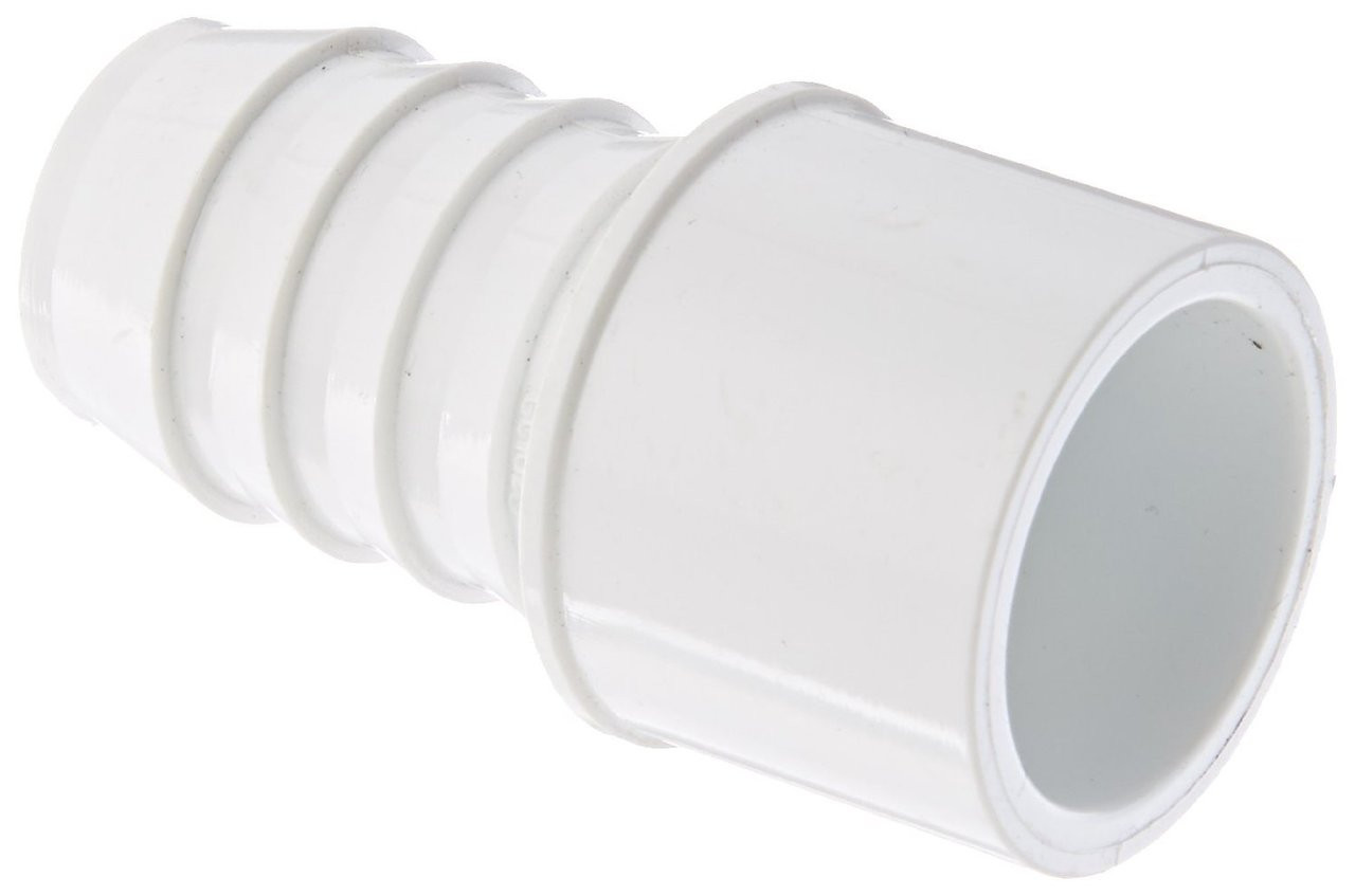 1/2" PVC Pipe Insert Adapter (Insert x Spigot) (White) - The Drainage ...