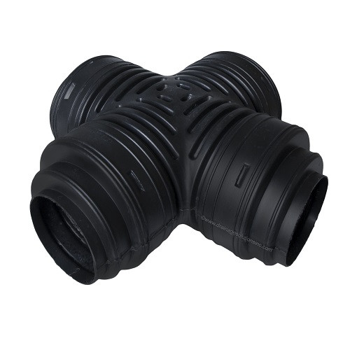HDPE 4"-5"-6" Singlewall Reducing Cross Tee (BE) - The Drainage ...