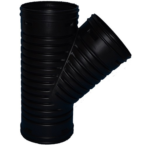 HDPE 4" x 4" x 4" Singlewall Wye (BE) - The Drainage Products Store