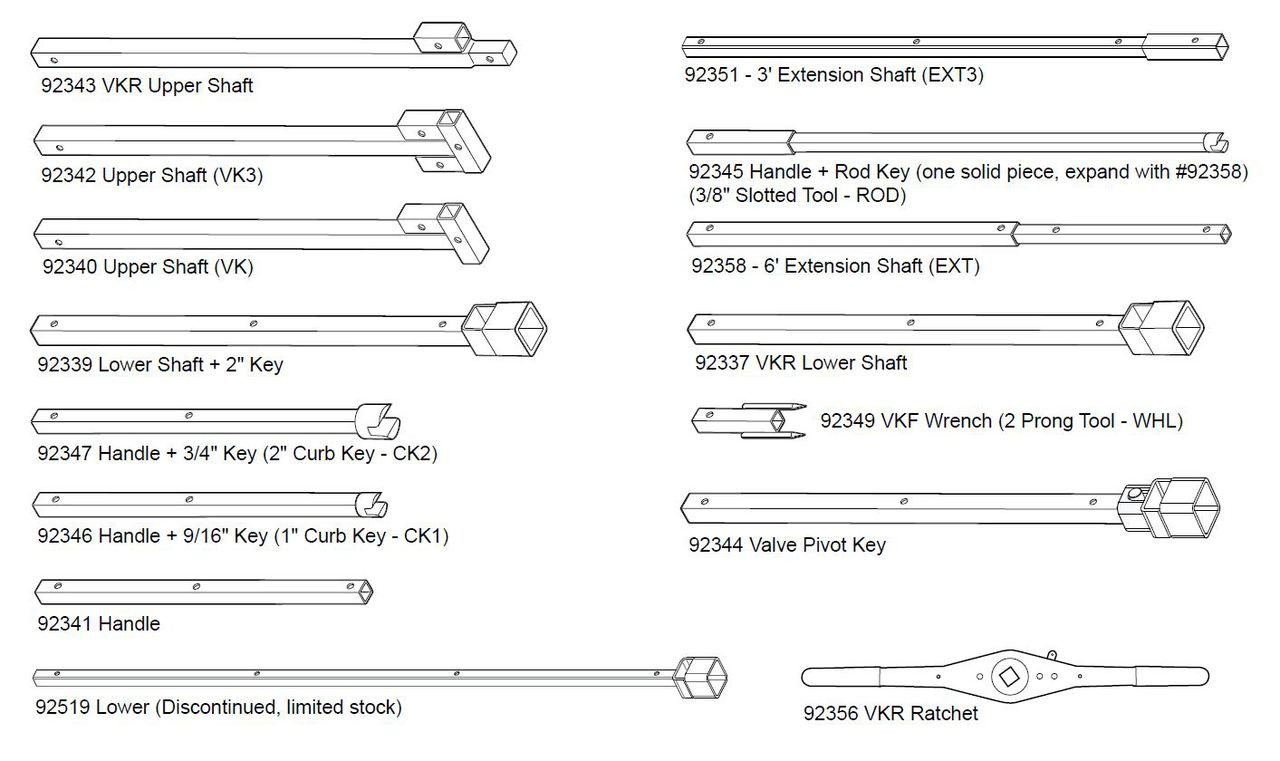 Reed VK6KIT Adjustable Valve & Curb Key Kit 02368 - The Drainage ...