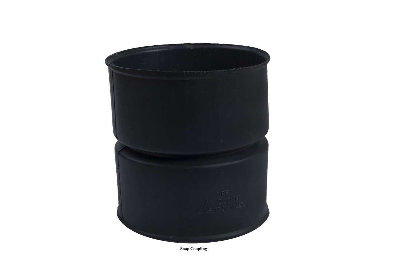 8" HDPE Singlewall / Doublewall Snap Coupling - The Drainage Products Store