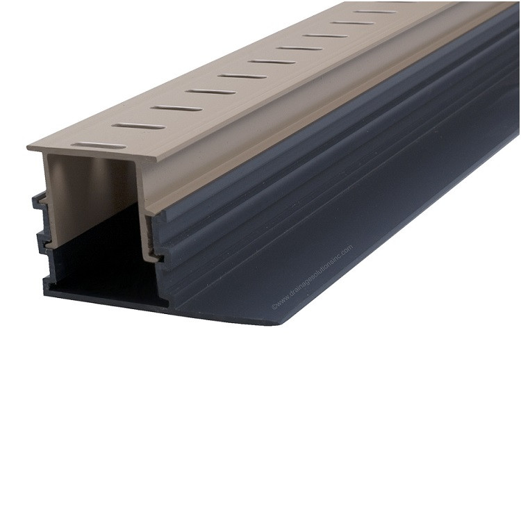 Stegmeier Flush Mount Adj. Height Paver Drain - Tan 10' (Box of 8) - The Drainage Products Store