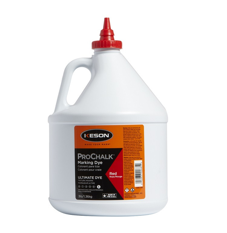 Keson ProChalk Ultimate Dye Red, 3 LBS (Box of 4) - The Drainage ...