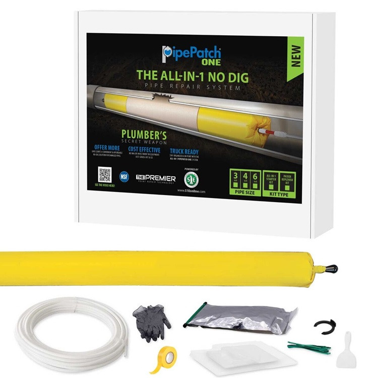 PipePatch ONE 4" All-in-One CIPP No Dig Pipe Repair Replenish Kit - The ...