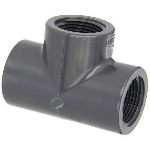 1/4" PVC Schedule 80 Tee (FPT x FPT x FPT) - The Drainage Products Store