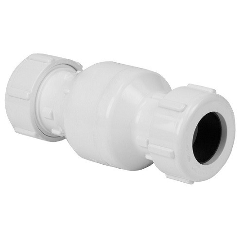 White PVC 4" Swing Check Valve (C x C) - The Drainage Products Store