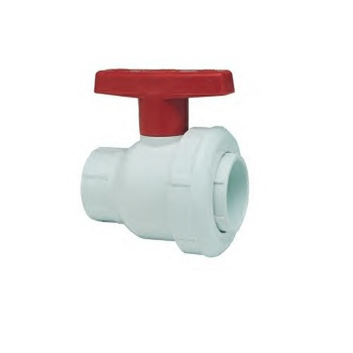 PVC 1 1/2" White Single Entry Ball Valve (Socket) 2422-015W - The ...
