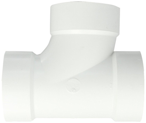 6" x 6" x 6" PVC DWV Solvent Weld 2 Way Cleanout Tee (S x S x S) - The Drainage Products Store