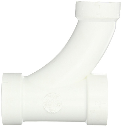4" x 4" x 2" PVC DWV Combination Wye & 1/8 Bend (S x S x S) - The ...