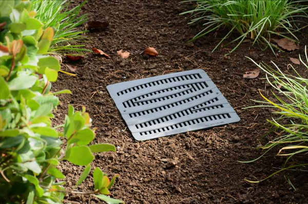 NDS Square Decorative Wave Grate for 12" Basin - Gray (Each) - The ...