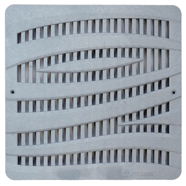 NDS Square Decorative Wave Grate for 12" Basin - Gray (Each) - The ...