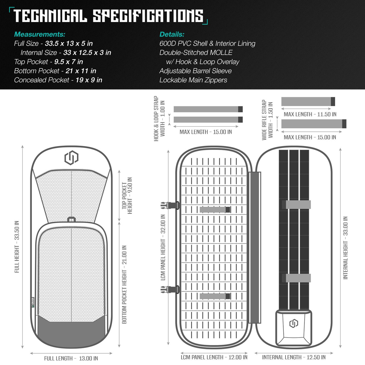 Savior Equipment Specialist Series Covert 34” Rifle Case | Bags | 34 ...