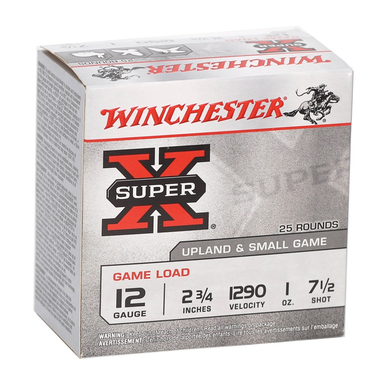 Winchester Super-X Game Load 12 Gauge | Ammo | 2-3/4” | 1 oz #7-1/2 ...