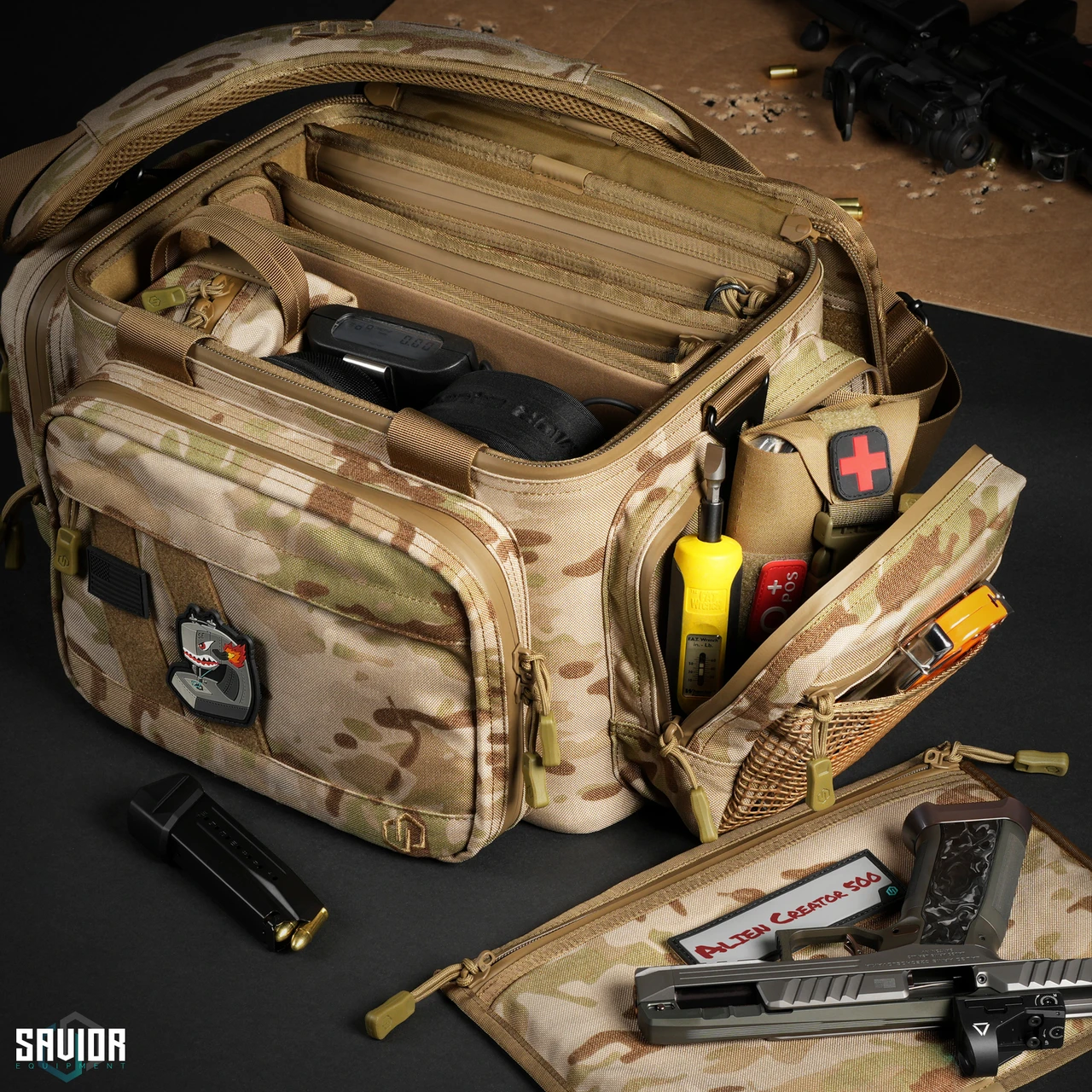 Savior Equipment Specialist Range Bag | MultiCam Arid | SAV-RA-3GUN-WS-MCID