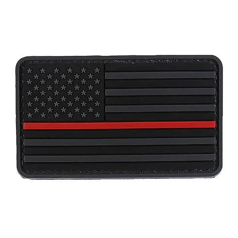 DDT American Flag | Morale Patch | PVC Patch | Black / Red | 50160