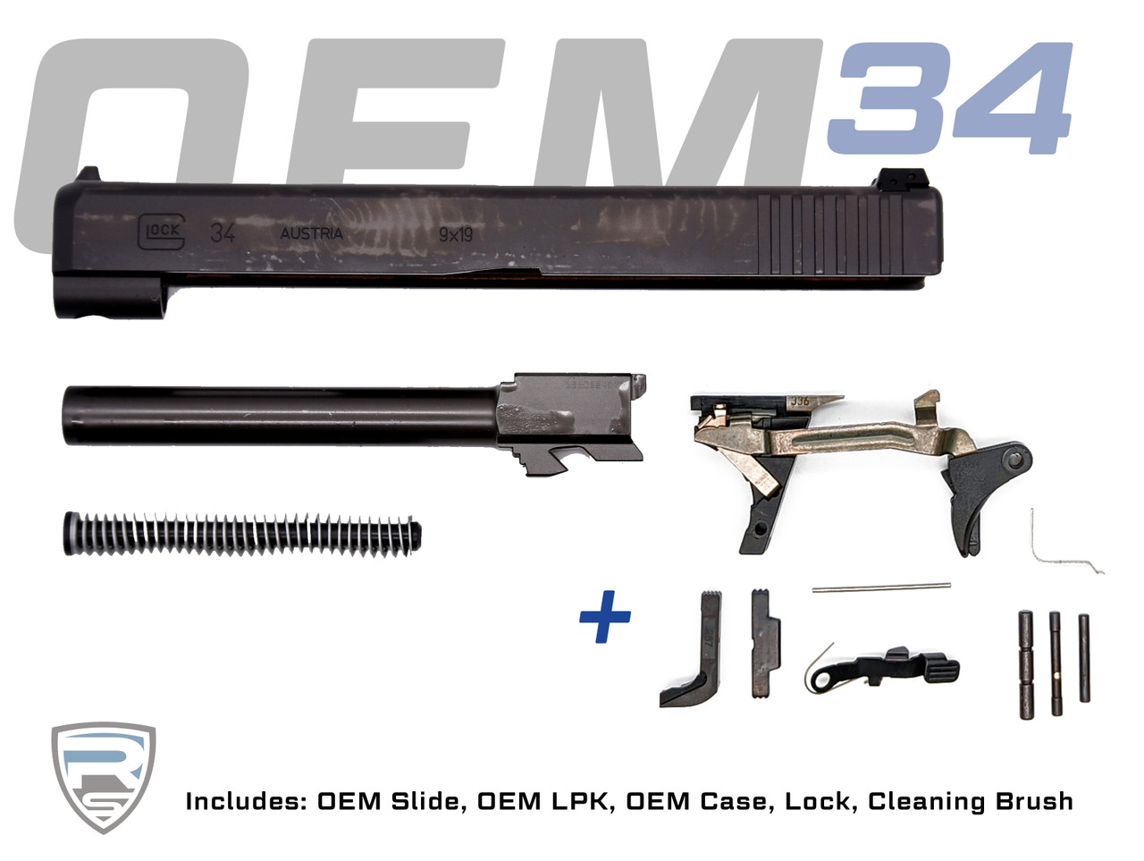 Glock 34 OEM Build Kit | 9mm Slide and Lower Parts Kit - Rifle Supply
