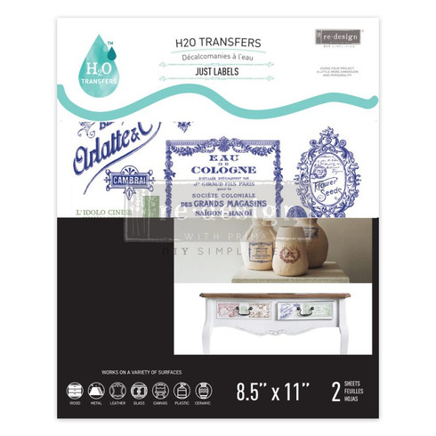 H2O Transfers – Just Labels – 2 sheets, 8.5″x11″ - The Plaster Paint ...