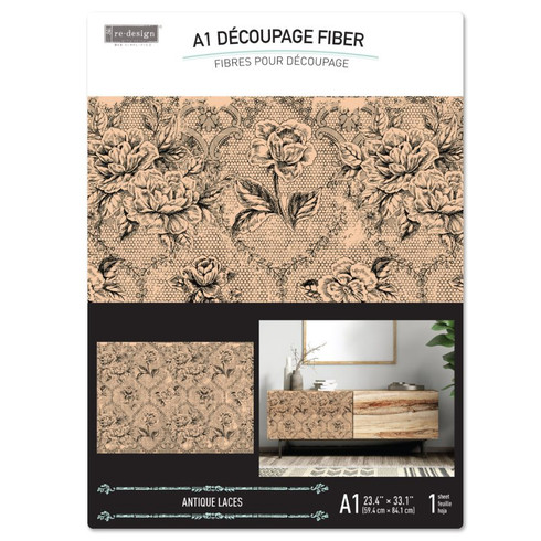 A1 Decoupage Fiber – Antique Laces – 1 sheet, A1 size - The Plaster ...