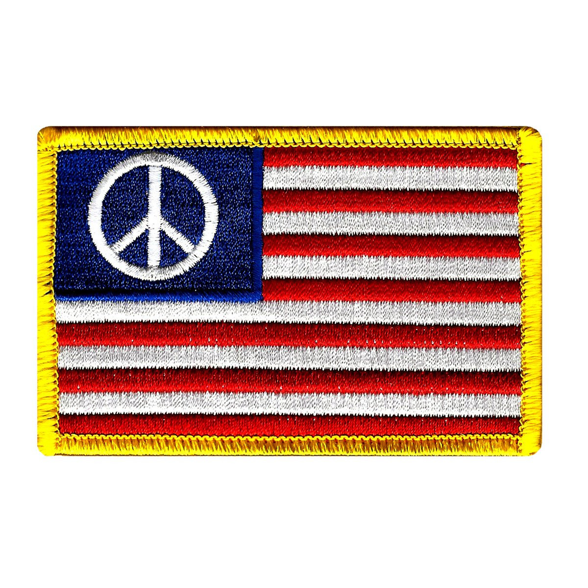 American Flag Peace Sign Embroidered Patch