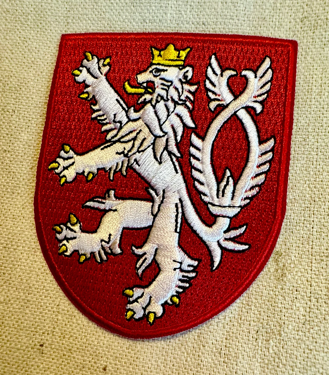 Czech Coat Of Arms Embroidered Patch