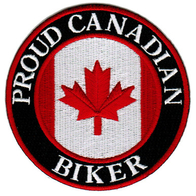Proud Canadian Biker Embroidered Patch