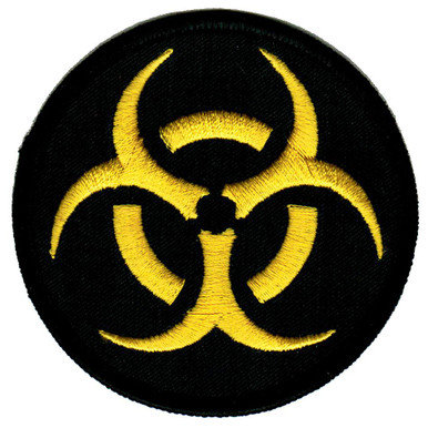 Biohazard Black/Yellow Embroidered Patch