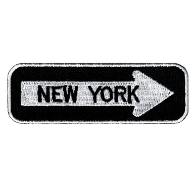 New York One Way Sign Patch