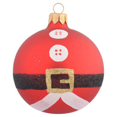 Red Santa Belt Personalised Christmas Bauble - 8cm