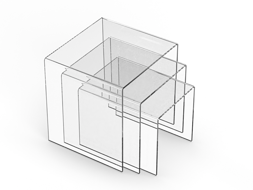 Acrylic Risers - Clear Acrylic U-shaped Risers