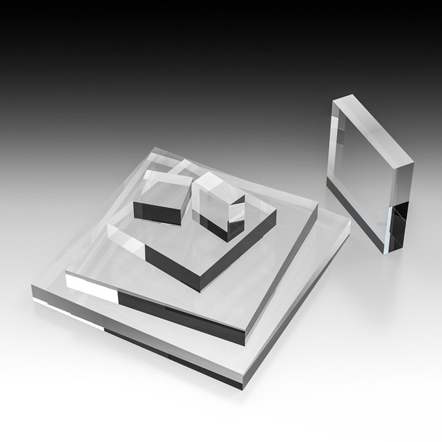 Solid Clear Acrylic Blocks for display - Cube Risers